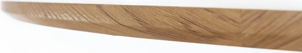 Jídelní stůl, dub/černá, průměr 80 cm, REVENTON NEW