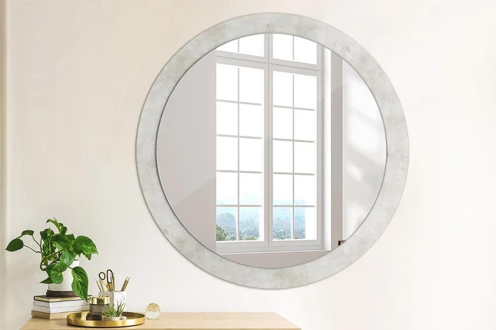 Kulaté dekorativní zrcadlo Betonová textura fi 90 cm