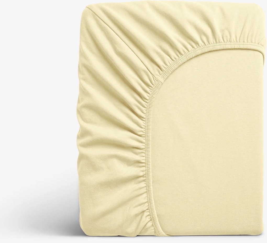 Goldea jersey elastické prostěradlo - banánové 160 x 200 cm