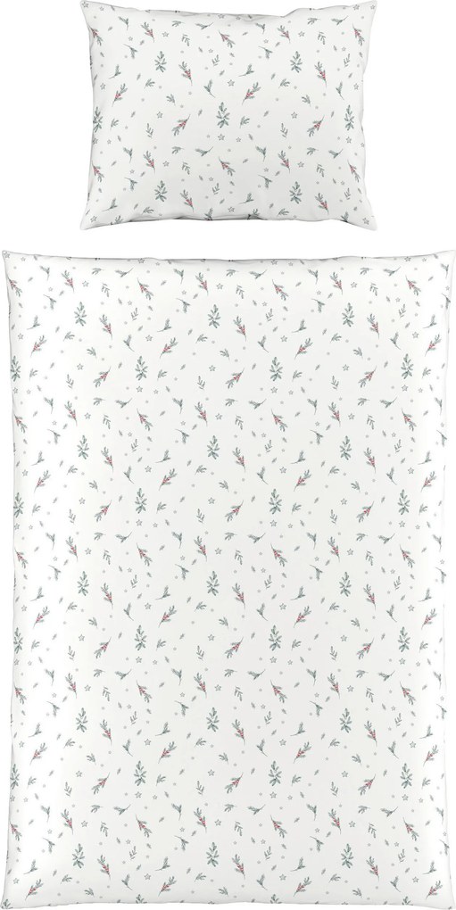XXXLutz POVLEČENÍ, flanel, červená, bílá, tmavě zelená, 140/200 cm Fleuresse - Povlečení - 003273024101