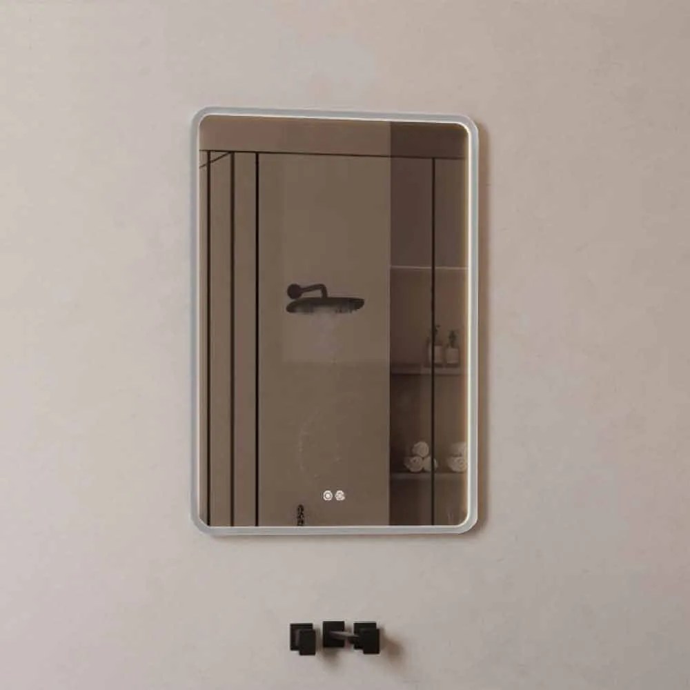 Mereo zrcadlo hranaté 60 x 80 cm LED osvětlení CN171S