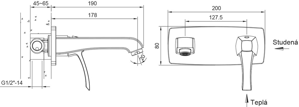 SAPHO DREAMART podomítková umyvadlová retro baterie, chrom DA004
