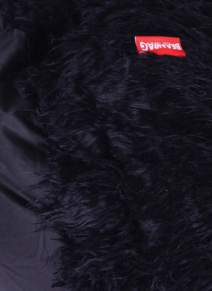 BeanBag Sedací vak Shaggy Black