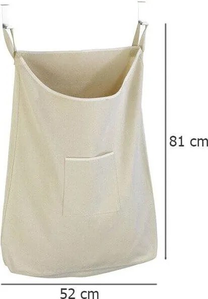 Bavlněná taška na prádlo KANGUR pro zavěšení na dveře - 65 l, WENKO