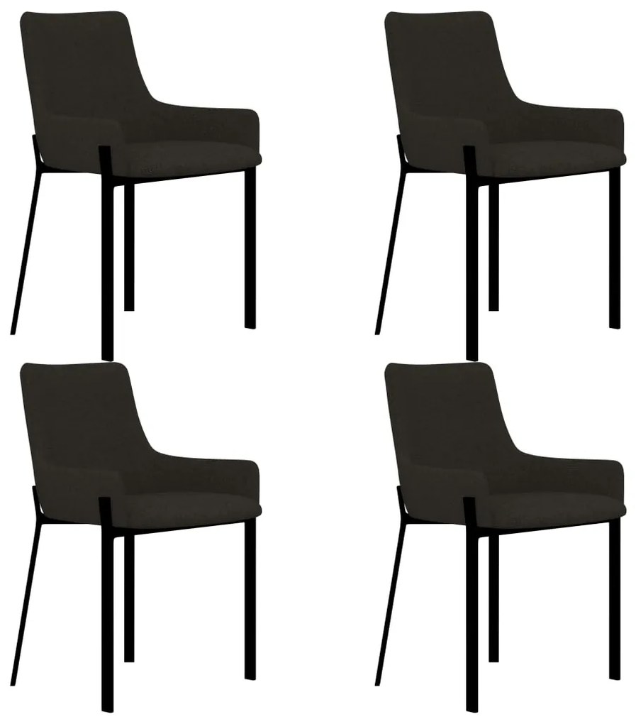 Jídelní židle Deltona - 4 ks - textil | taupe