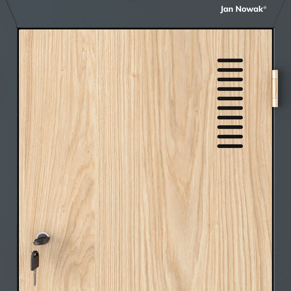 Šatní skříň typu L antracitová / dub sonoma: Eco Design JULIA, 800 x 1850 x 450 mm