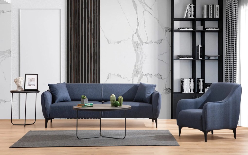 Hanah Home Třímístná pohovka BELISSIMO modrá 220 cm 560ARE1361
