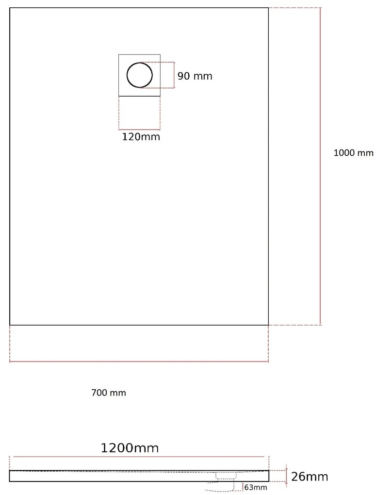 Gamma Erga Oldaf, SMC obdélníková sprchová vanička 70 x 100 cm, bílá matná, ERG-GMA-OL-70100