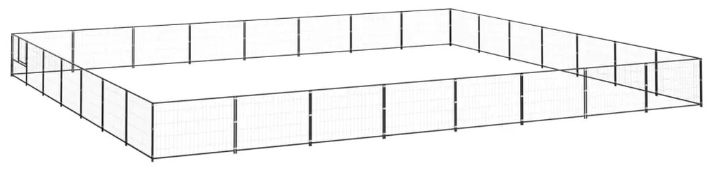 Psí kotec černý 56 m² ocel