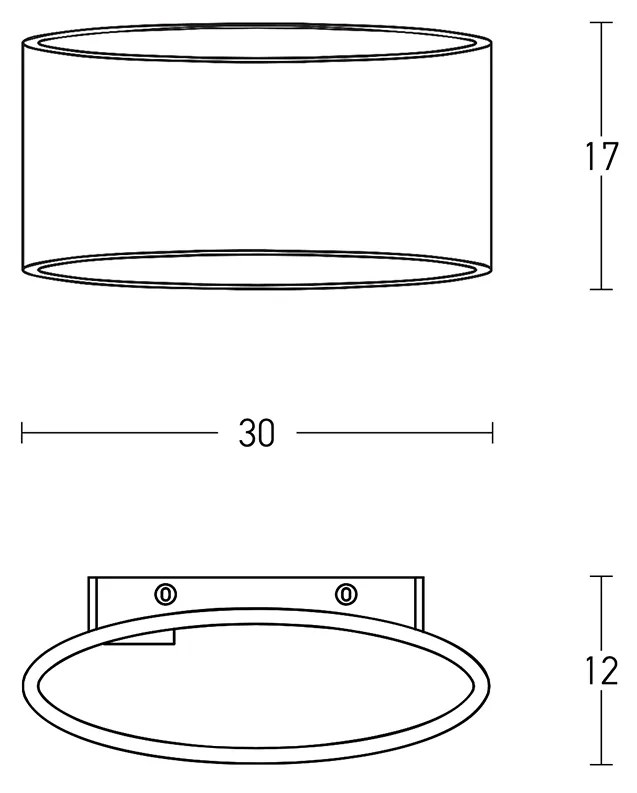 Zambelis 180020 nástěnné svítidlo z betonu, 1xE27, 30cm