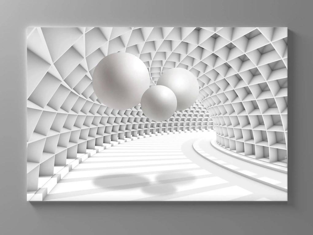 3D obraz tunel a koule Rozměr: 90 x 60 cm