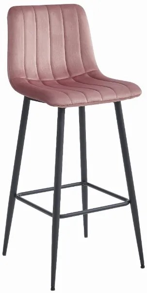 TRENDIE Sametová barová židle Florence růžová