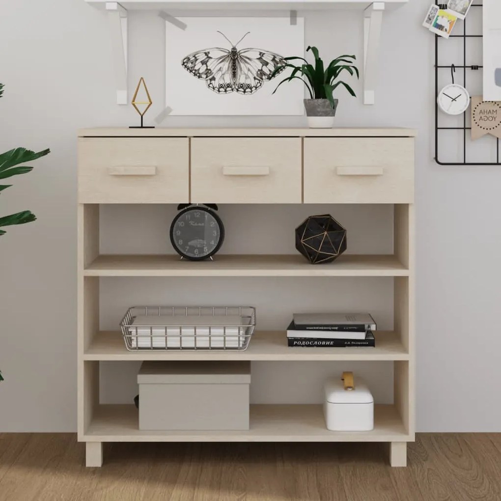 Konzolový stolek HAMAR medově hnědý 90x35x90cm masivní borovice 340464