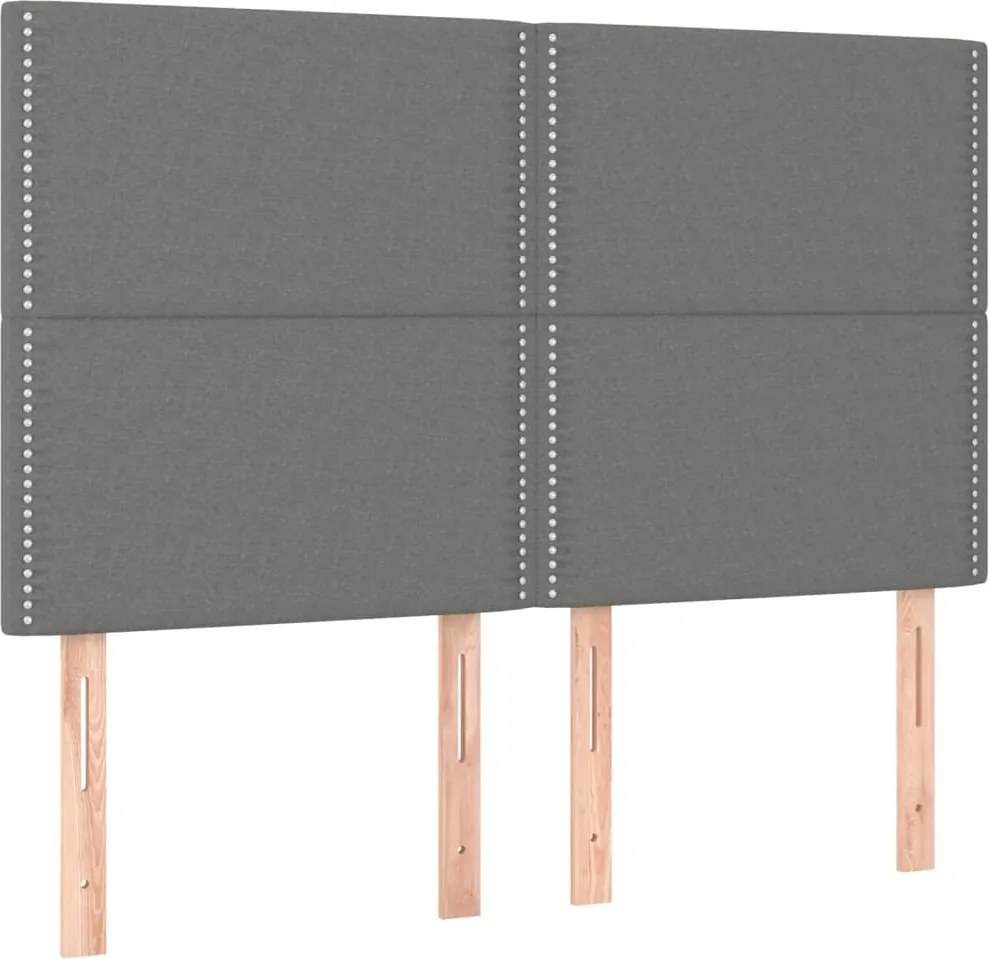 Box spring postel s matrací tmavě šedý 140 x 190 cm textil 3136510