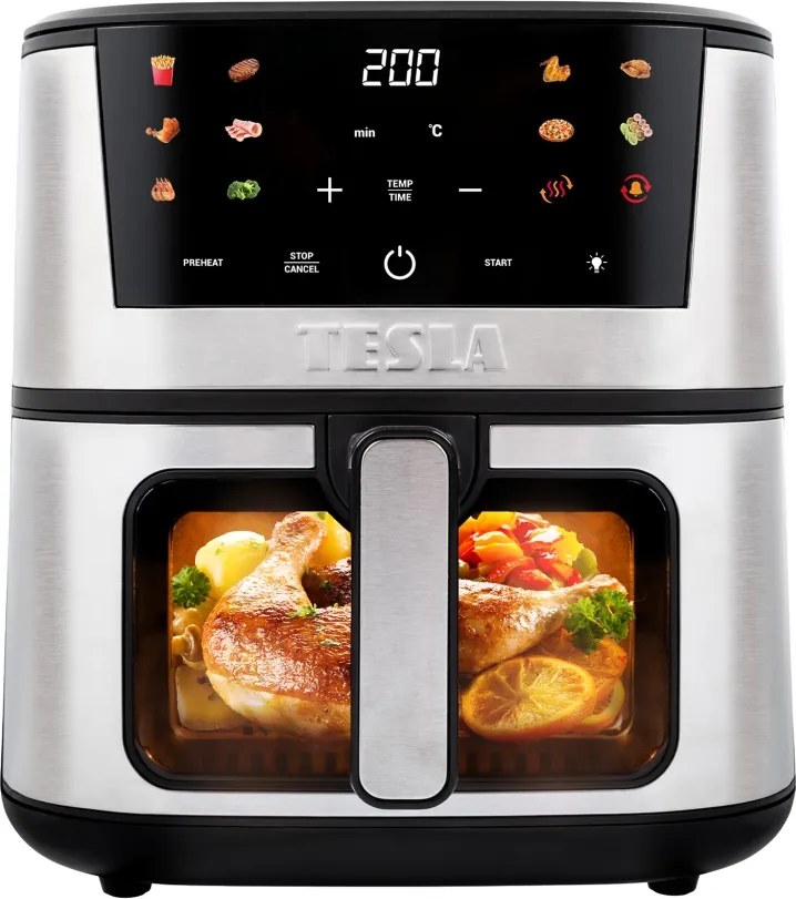 TESLA AirCook Q60 XXL Pro - multifunkční digitální horkovzdušná fritéza