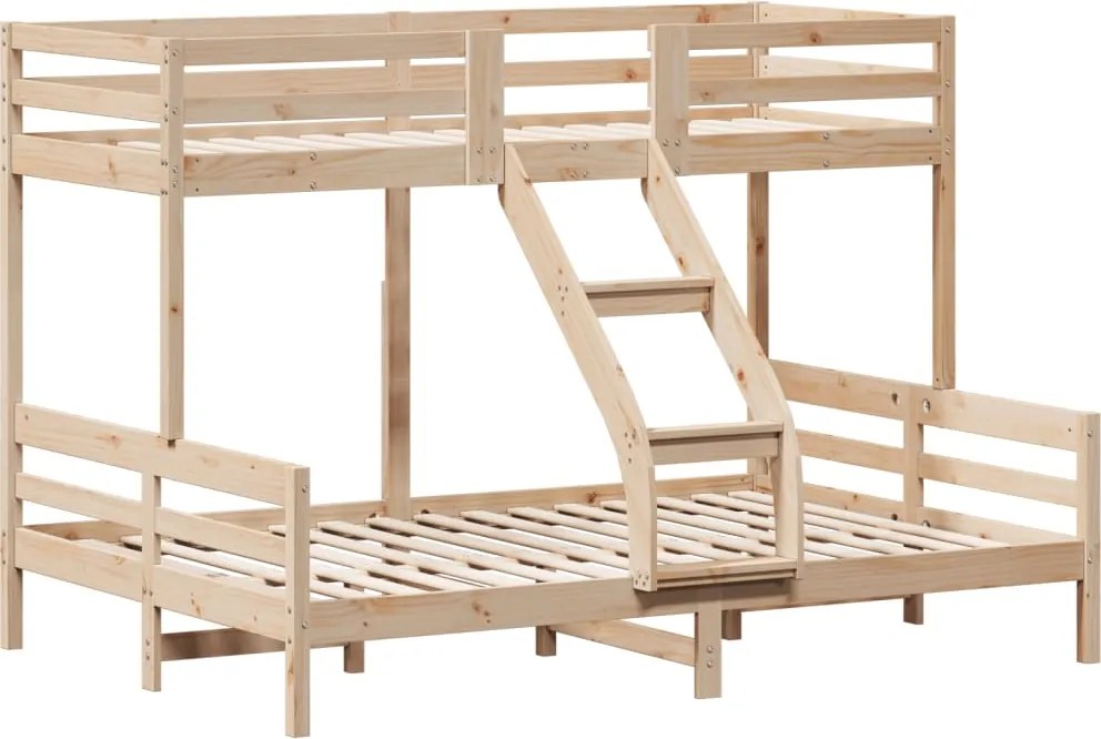 Patrová postel 80 x 200/140 x 200 cm masivní borové dřevo 3207165