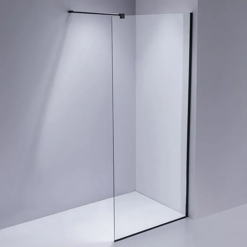 BPS-koupelny Sprchová zástěna Walk-in HYD-WI07 130 černá - bez vaničky