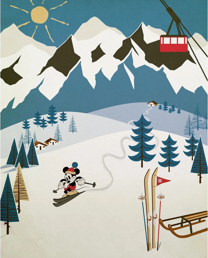 Komar Vliesová fototapeta Mickey Alpine 200 x 250 cm