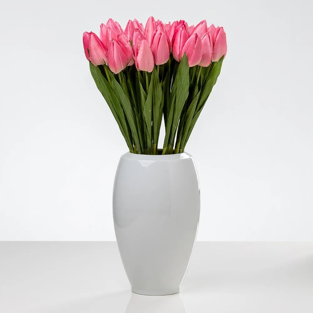 Umělý tulipán ALAN v růžové barvě, délka 50 cm. Cena za 1 kus.