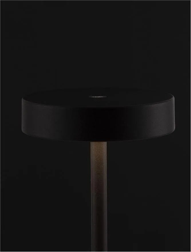 NV 9002864 Venkovní stolní lampa FUMO černý hliník a akryl LED 2W 3000K 3000K 220-240V 163st. IP54 vypínač na těle / USB kabel - NOVA LUCE