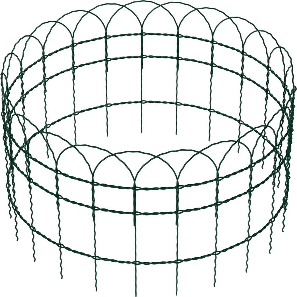 Zahradní plot Wiltec – 0,65 × 10 m, 9 × 15 cm, zelená (65269)