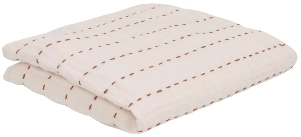 Béžová mušelínová bavlněná deka Kave Home Avidal 70 x 70 cm