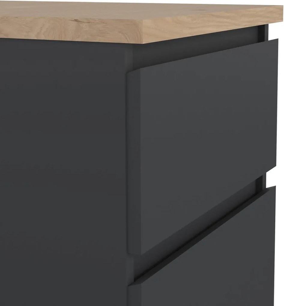 FALCO Komoda Simplicity 233 šedá/jackson hickory