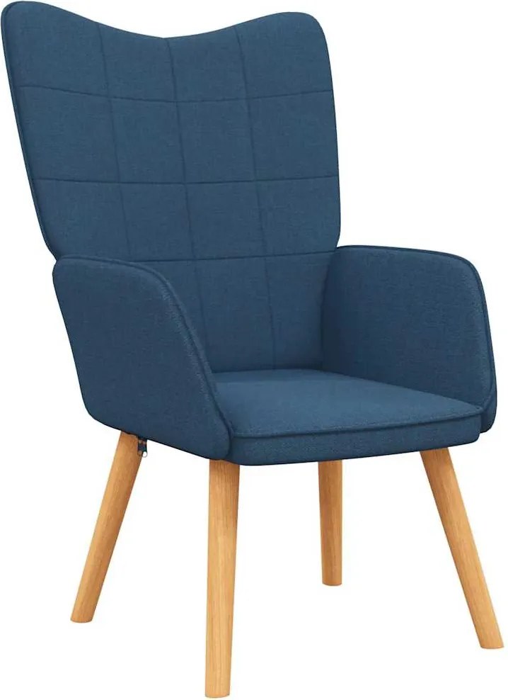 Relaxační křeslo modré textil 327923