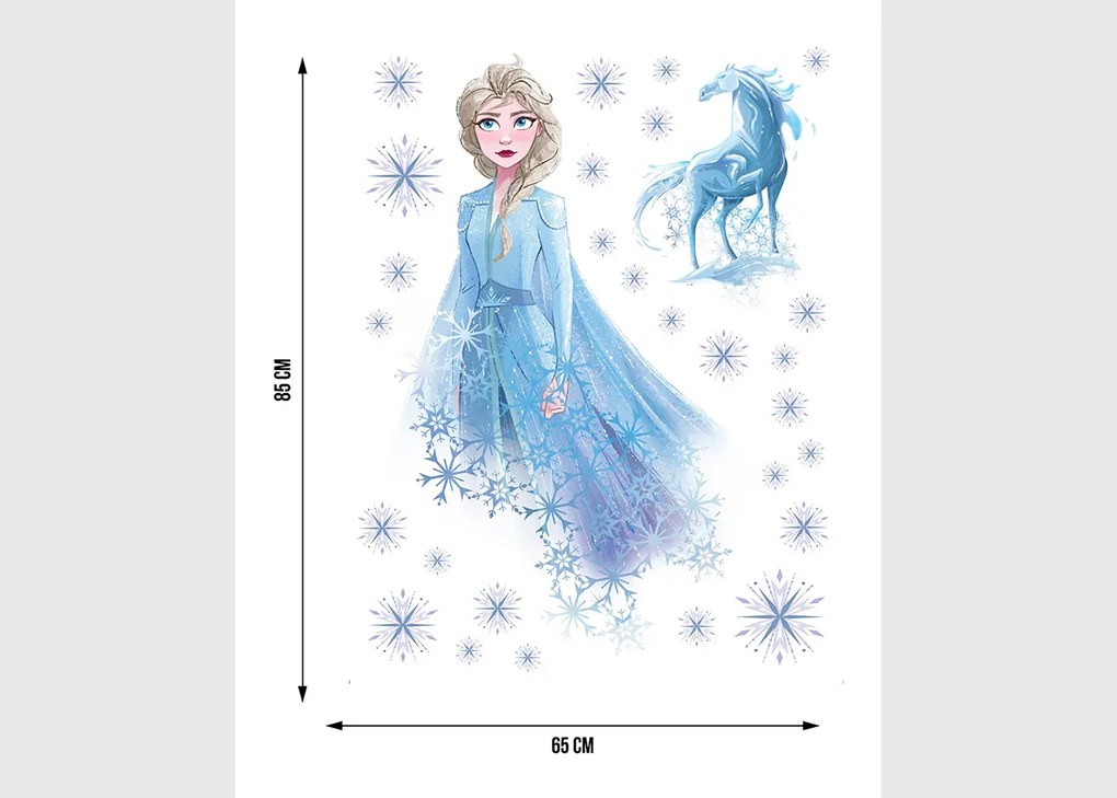 Dětská samolepka na zeď Disney Frozen – kreslené postavy | 65 x 85 cm | DDK2318