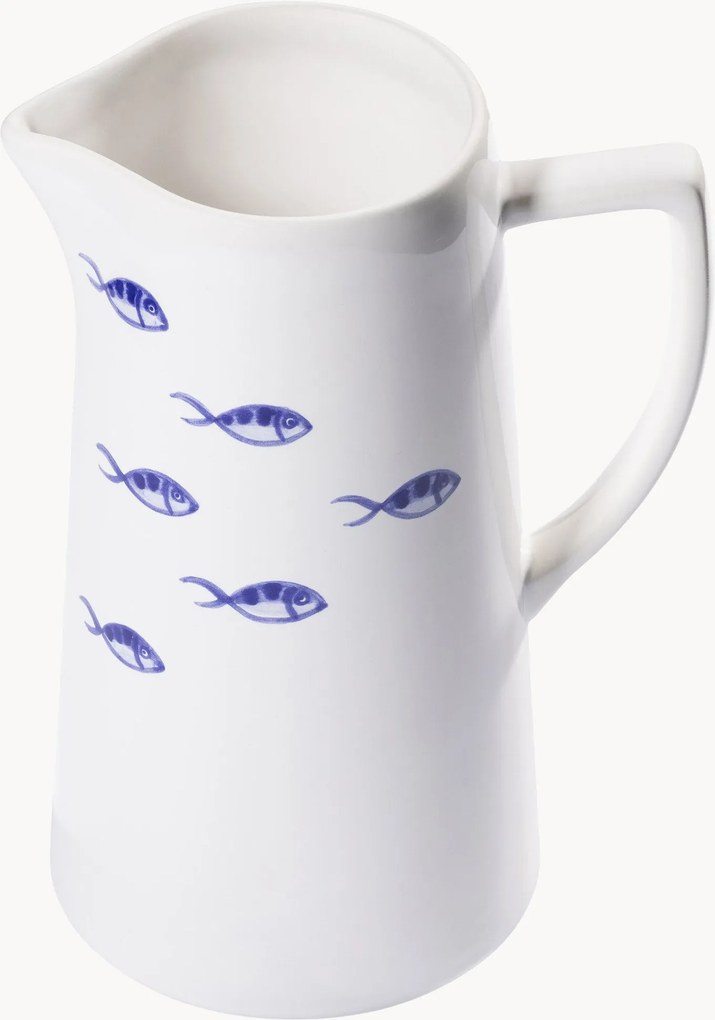 Ručně vyrobená karafa Blauer Fischschwarm