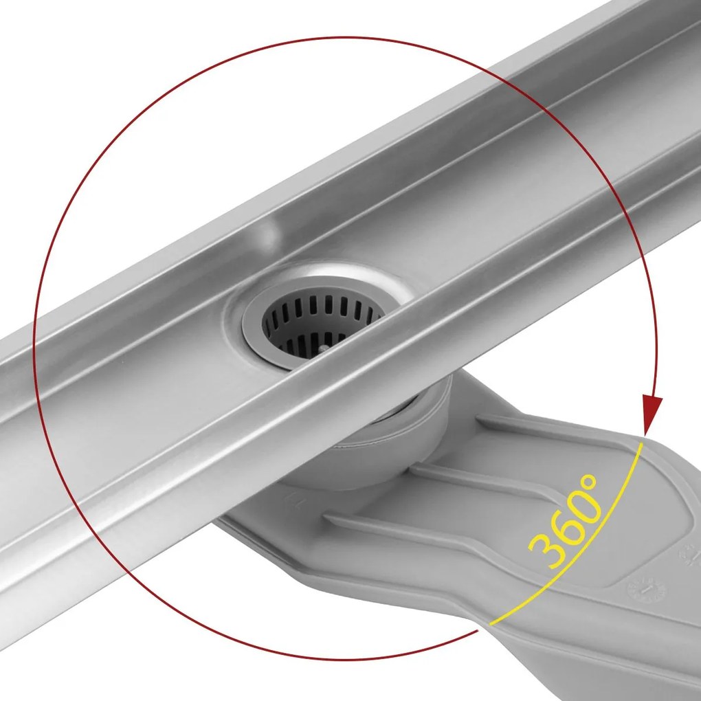 Rea Neox Superflow, odtokový žlab 60cm, broušená ocel, REA-G2705