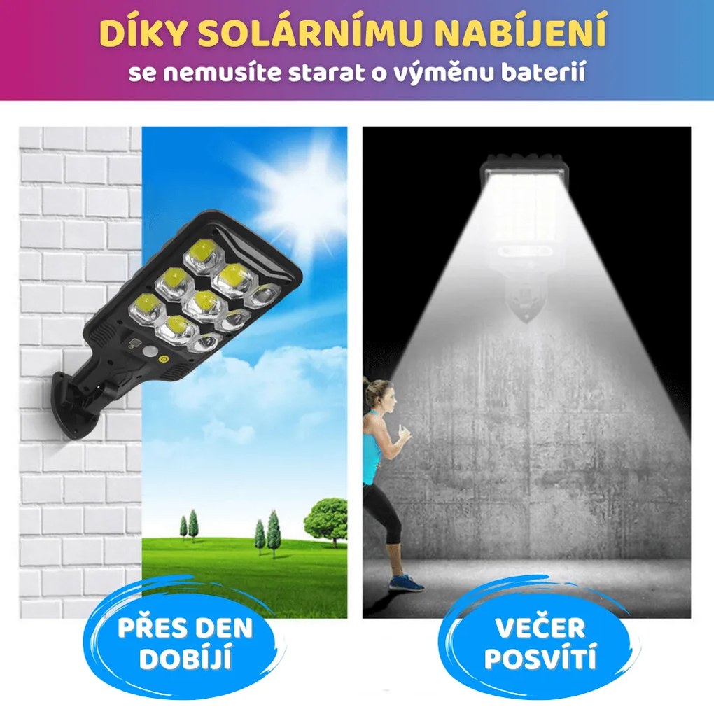 LightPro Solární LED světlo venkovní