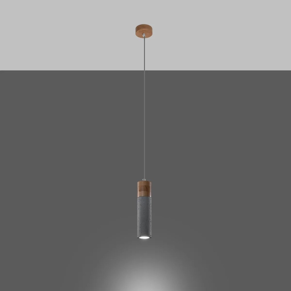 Sollux Lighting Závěsné svítidlo ZANE 1 šedé