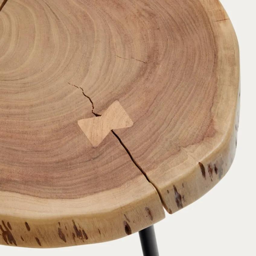 Dřevěný odkládací stolek Kave Home Eider II. 45 cm