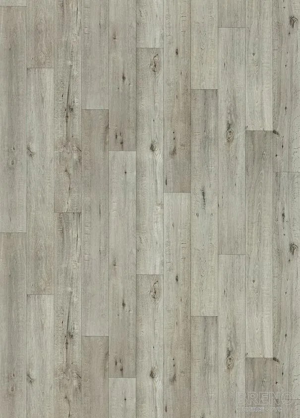 Breno PVC TOPTEX Tasmanian Oak 096L – světle šedé dřevo, šíře 500 cm