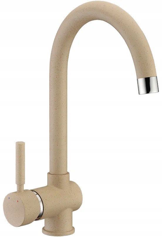 LAVEO Megalo, kuchyňský dřez 790x490x230 mm + dřezová baterie BKZ468K, béžová, SBEA411T