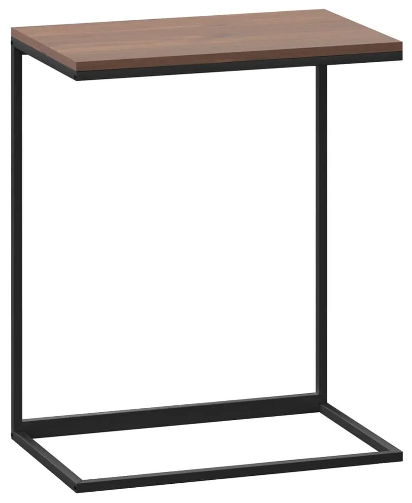Odkládací stolek černý 55 x 35 x 66 cm kompozitní dřevo - Default Title