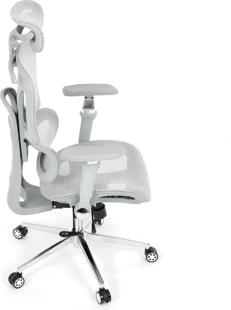 Ergonomická kancelářská židle FORCE - šedá síťovina