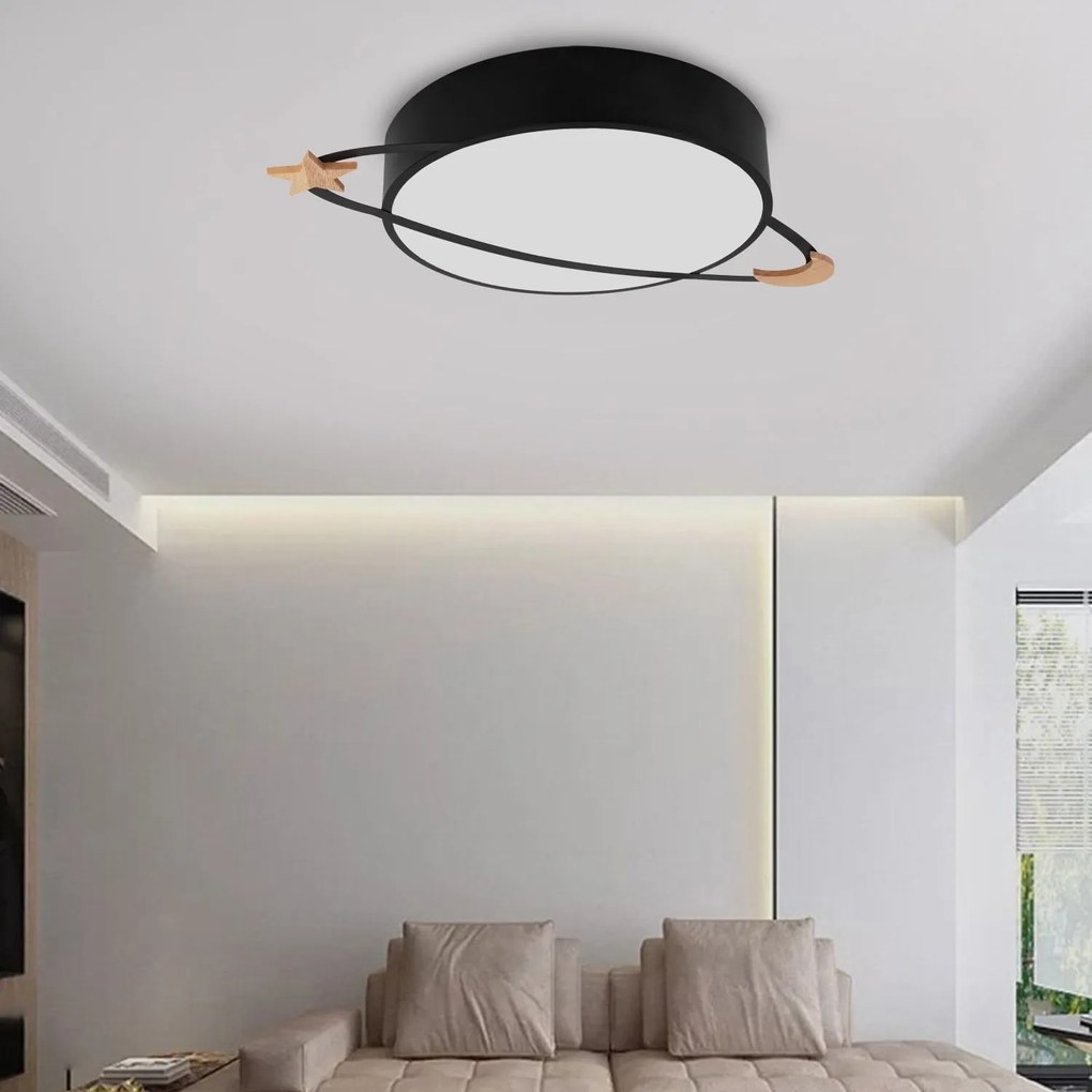 Toolight Toolight, stropní lampa Moon Black 5xE27 APP864-C, černá, OSW-06885