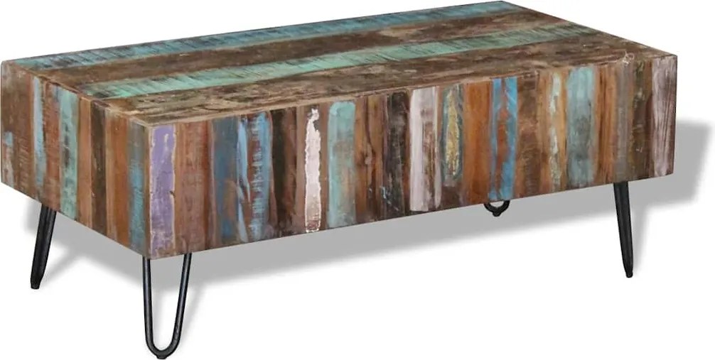 Konferenční stolek masivní recyklované dřevo 100 x 50 x 38 cm 243455