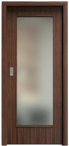 SAPELI ELEGANT KOMFORT M40 - DÝHA - POSUVNÉ DVEŘE VČ. ZÁRUBNĚ - Ořech americký Průchozí šířka (cm): 70, Průchozí výška (cm): 197