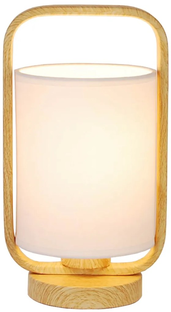 Stolní dřevěná lampa ve skandinávském stylu CAPUA, 1xE27, 40W, 26cm Clx