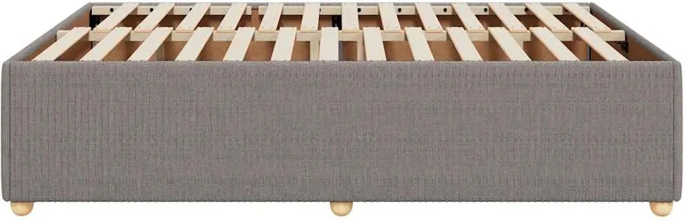 Rám postele bez matrace taupe 140 x 190 cm textil 3284939