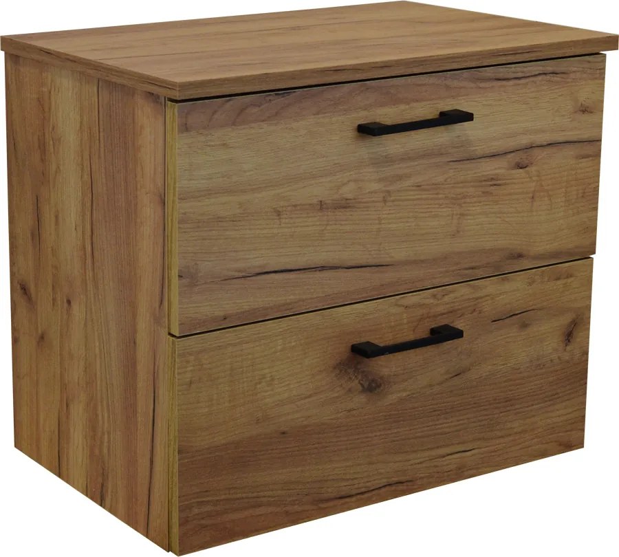 Comodo Koupelnová skříňka pod deskové umyvadlo Agria GO 60-HD- zlatý dub/zlatý dub