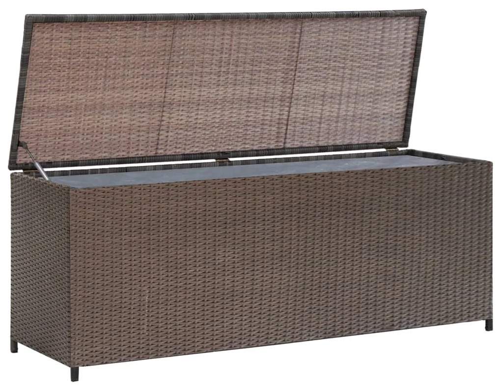 vidaXL Marketos Zahradní úložný box hnědý 120 x 50 x 60 cm polyratan