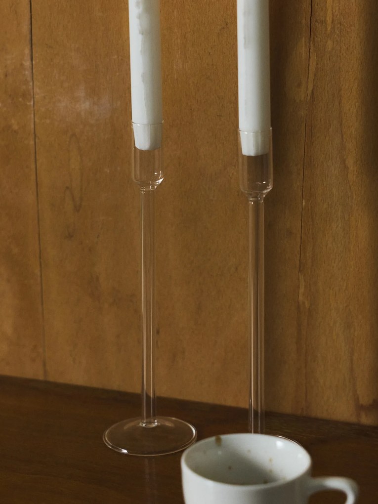 Sinsay - Vysoké skleněné svícny 2 pack - clear