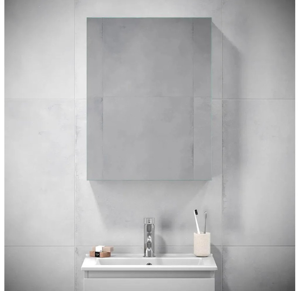 BATH DELUXE Zrcadlová koupelnová skříňka HENRY 65x50 cm bílá 02-050-63-01-01