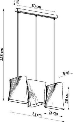 Lustr SOLLUX BLUM 3 bílý E27 3x60W bez žárovky SL.0771