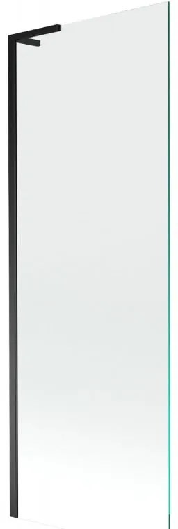 Mexen Next L, 1-křídlová vanová zástěna 70 x 150 cm, 6mm čiré sklo, černý profil, 895-070-000-03-00-70
