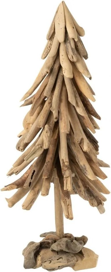 Dřevěný vánoční stromek z kousků naplaveného dřeva Driftwood L – 25*25*70 cm